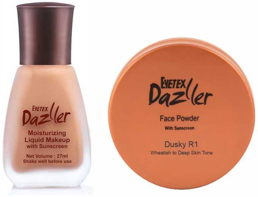 Eyetex Dazller Face Combi Pack (Dusky R1) : Moisturizing Liquid Makeup ...