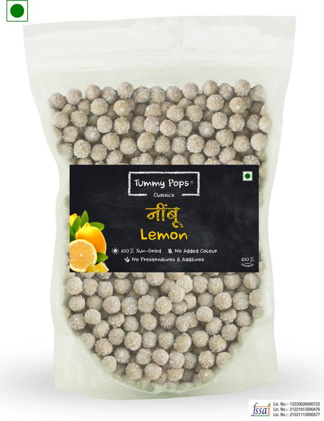 Tummy Pops Lemon Nimbu Goli, Natural & Handmade, After-Meal Churan ...
