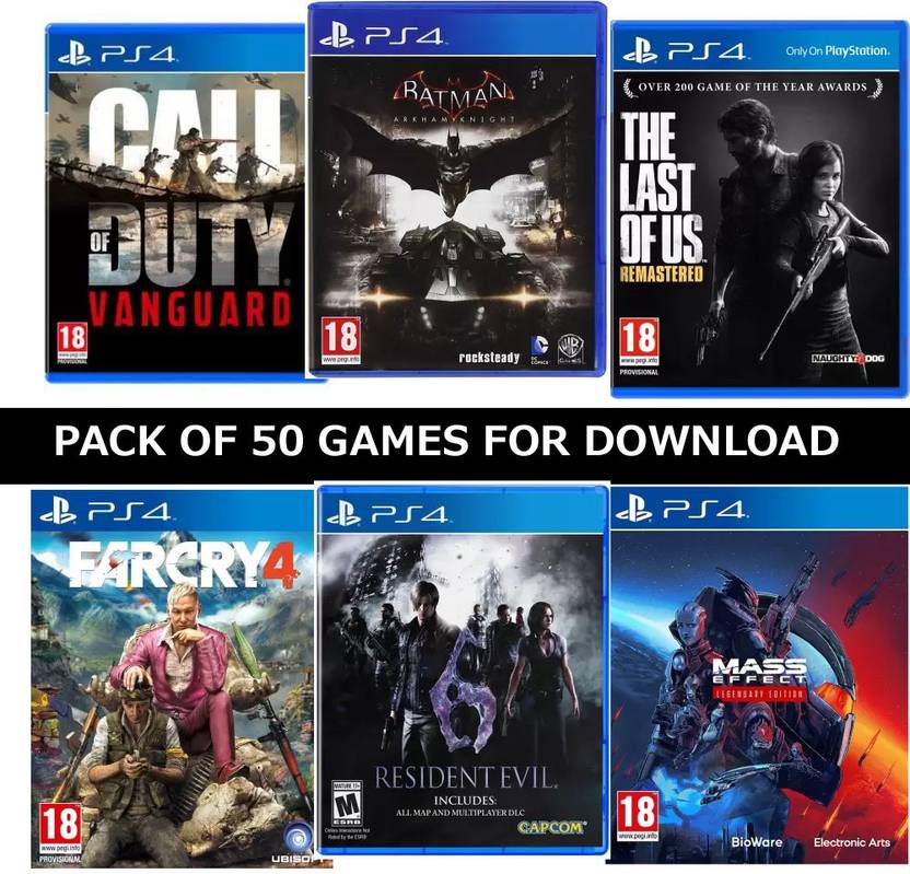 PS4 GAMES CALL OF DUTY GAME BATMAN FARCRY RESIDENT EVIL PACK OF 50 ...