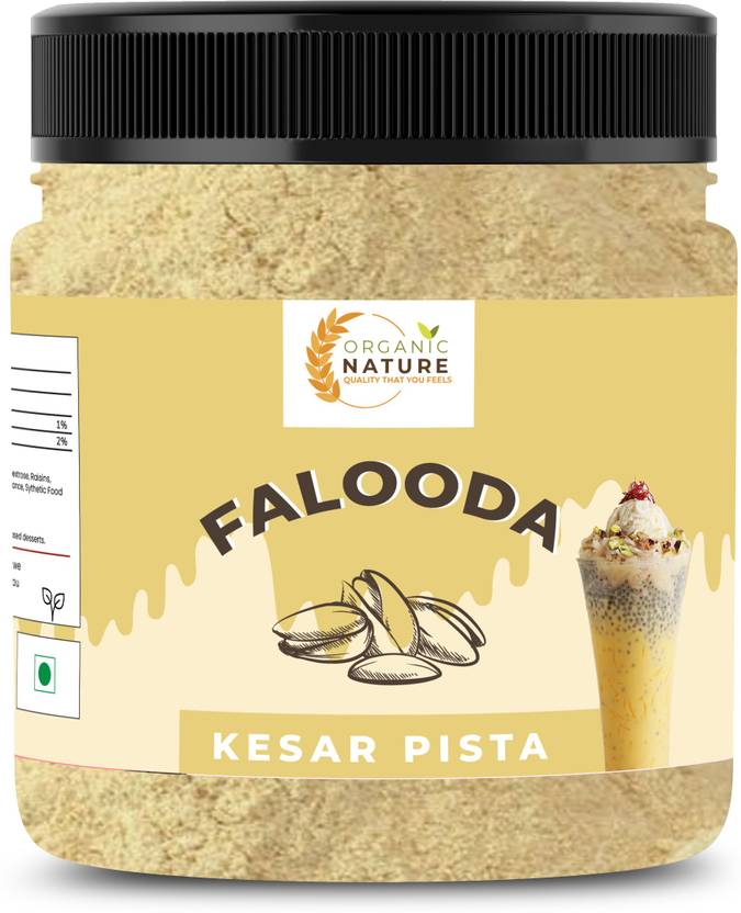 ORGANIC NATURE Falooda Mix Kesar Pista Flavour | Instant Falooda Mix ...