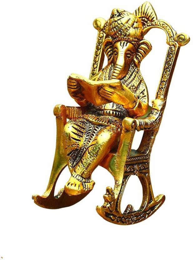 MITTRA Lord Ganesh Reading Ramayana Statue Ganpati Sitting on Chair ...