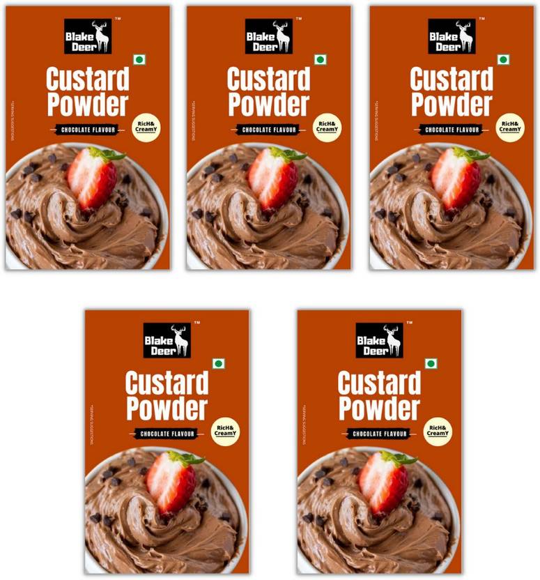 Blakedeer Custard Powder Chocolate Flavour Combo, 500g Custard Powder ...