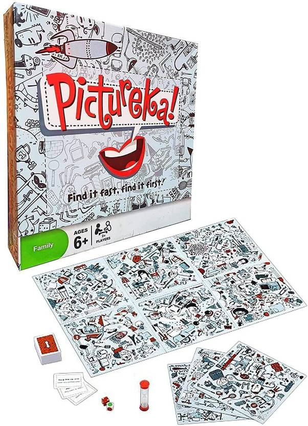QBLYN Find It Fast, Find it First Pictureka Board Game for Playing ...