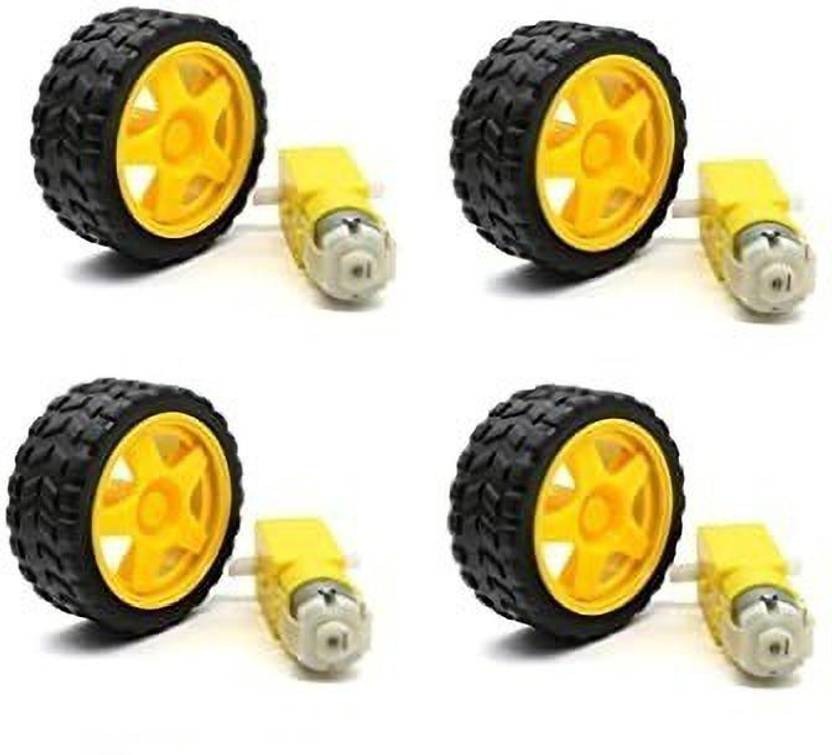 samest BO Motor TT Geared Motor for Smart Car Robot Yellow Dual Shaft ...