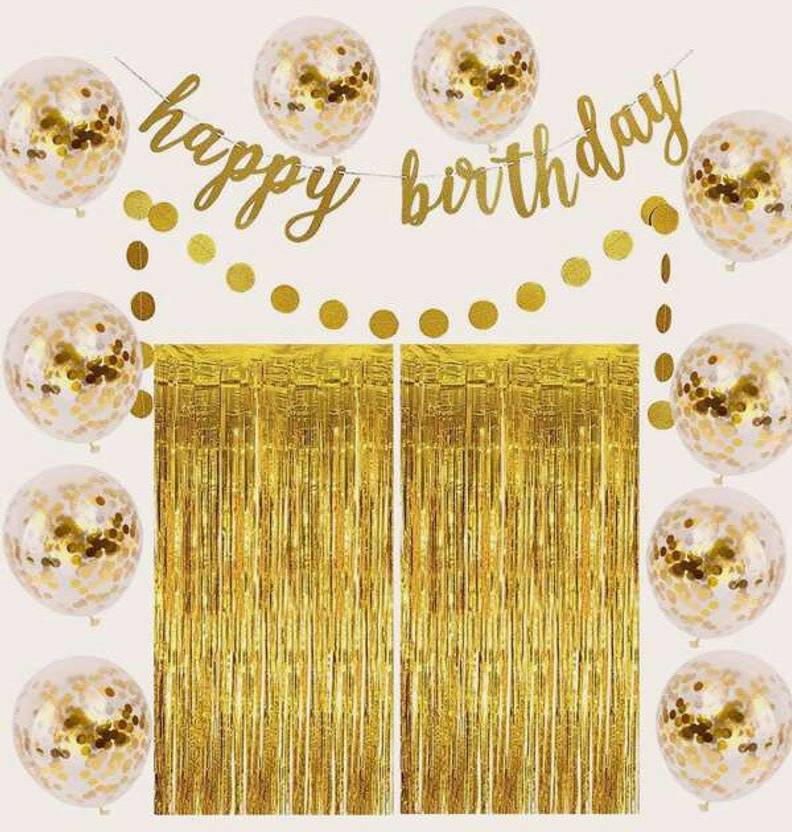 Gubbara King Birthday Decoration Kit Happy Birthday Banner Metallic Star Balloons Crown Foil ...