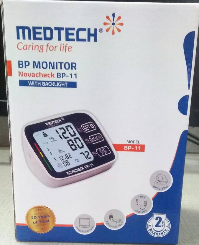 Medtech BP -11 Digital Automatic Blood Pressure Monitor ( WHITE &Black ...