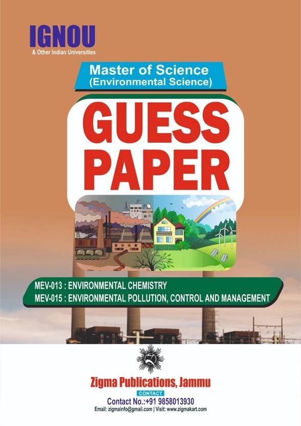 IGNOU Master Of Science(ENVIRONMENTAL Science) Guess Paper: Buy IGNOU ...