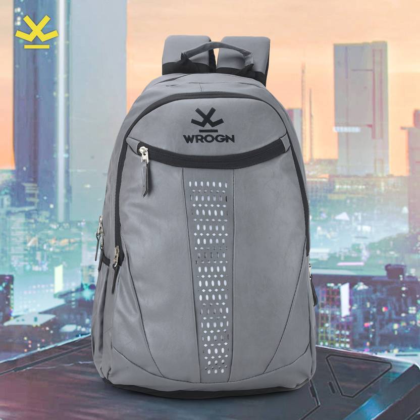 WROGN HARDROCK Unisex Backpack with Rain Cover 35 L Backpack Grey ...