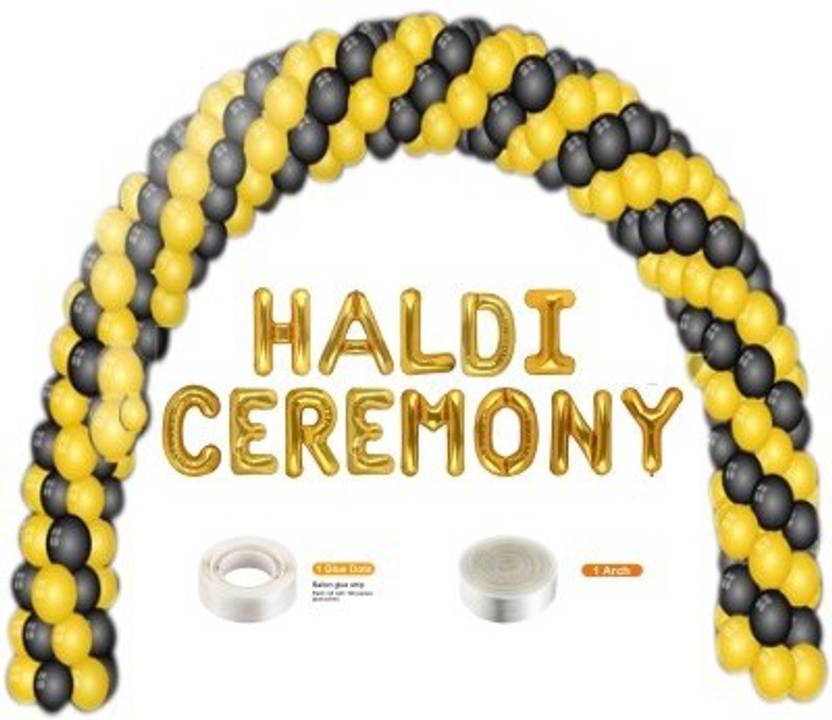 Flipkart.com | shribalaji Solid Haldi Ceremony Foil Banner with Blk ...