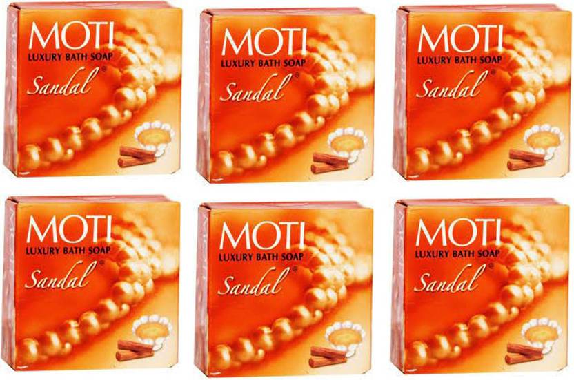 moti SANDAL LUXURY BATH SOAP PACK OF 6 (150G*6) - Price in India, Buy ...