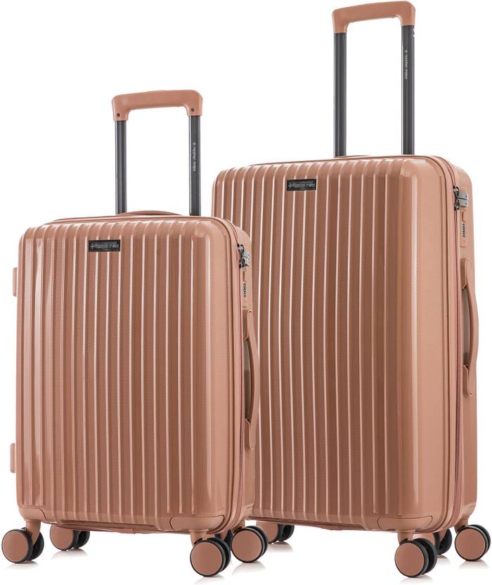NASHER MILES Pondicherry Hardside Polypropylene Rose Gold Trolley (55 ...