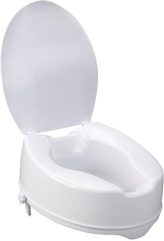 veayva RAISED TOILET SEAT 4 INCH WITH LID |COMMODE SEAT ELEVATOR 4 INCH ...