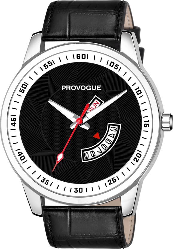 PROVOGUE PRV-110-BLACK Working Day and Date Analog Watch - For Men ...