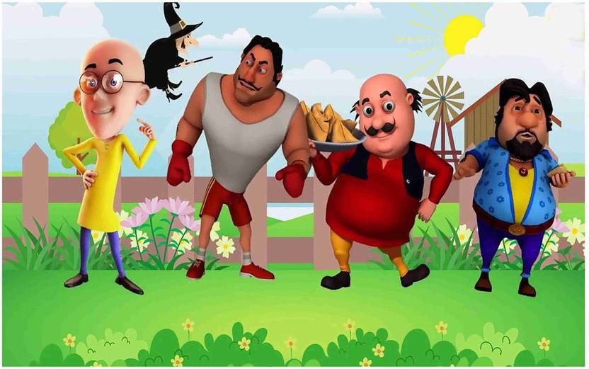 Motu Patlu Big Size Flex Poster For Room MD-4274 Photographic Paper ...