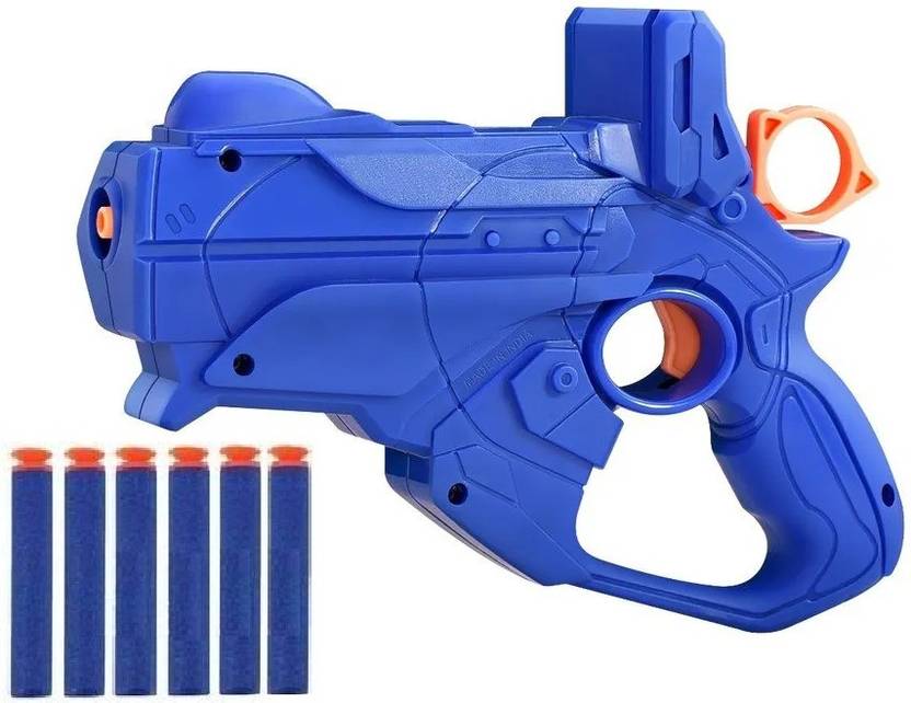Sandiksha Manual Blaster Toy Gun with 6 Foam Bullets Target Shooting ...