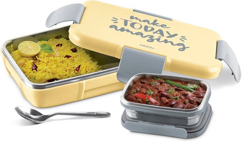 Flipkart.com | MILTON Snap Lock Insulated Inner Steel Tiffin, with ...