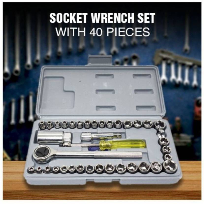 ravariya graphics Socket Wrench Spanner Set Automobile Repair Tool Box ...