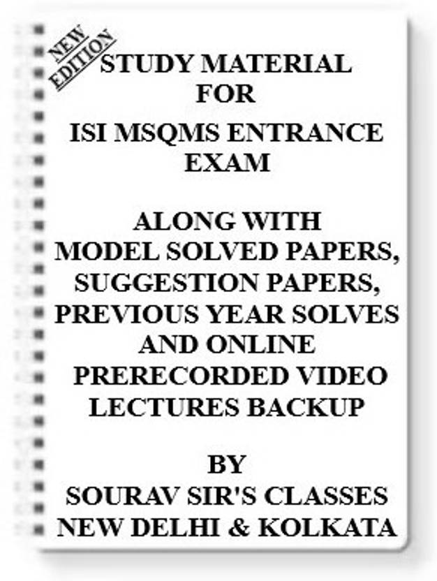 Study Material On Isi Msqms With Model Question Papers + Topicwise ...