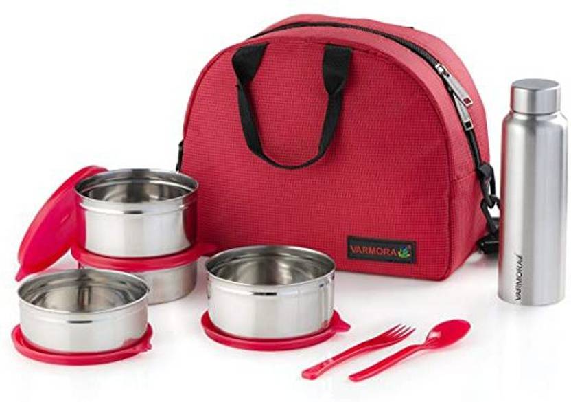 Flipkart.com | VARMORA SS (Stainless Steel) Family Lunch Box 4 ...