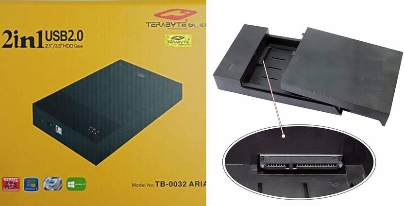 TERABYTE USB 2.0 Hard Disk Desktop Casing 2in1 2.5" and 3.5" for HDD ...