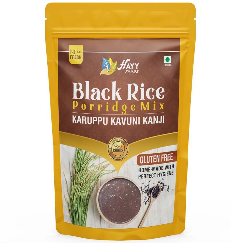HAYYFOODS Black Rice Porridge Mix (Karuppu Kavuni Kanji Powder) (Weight ...