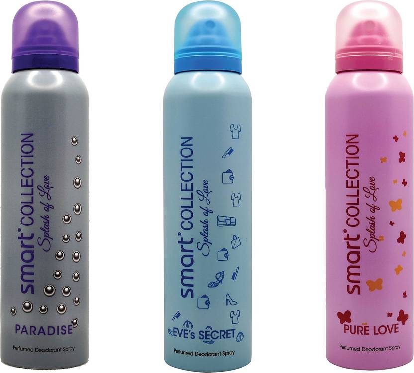 smart collection Paradise + Eve's Secret + Pure Love Deodorant Spray ...