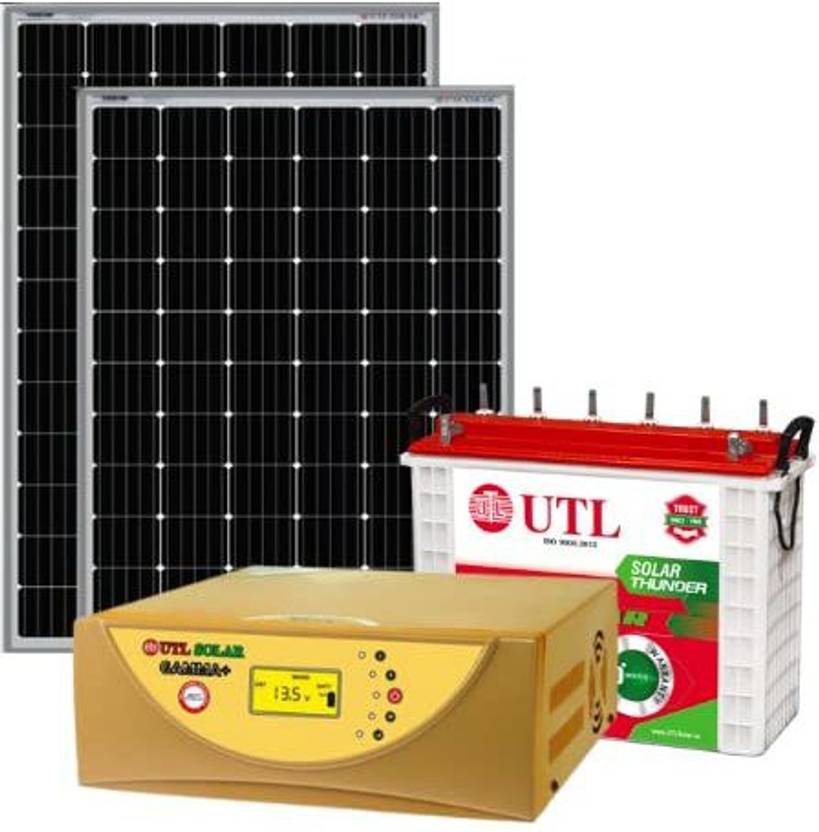 UTL Solar 1kW Combo with 800 Watt Solar Panel, 150Ah Solar Battery ...