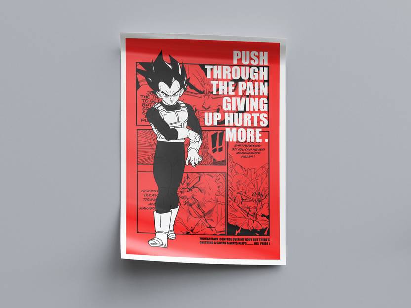 Vegeta Quote Poster Fine Art Print - Quotes & Motivation posters in ...