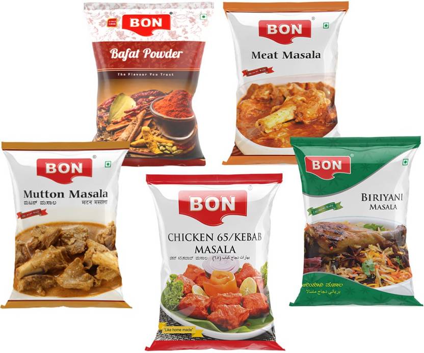 BON Masala Combo-Mutton|Meat|Chicken Kabab|Biryani|Bafat Powder Price ...