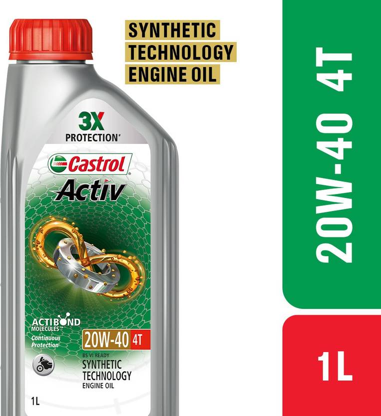 Castrol Active 4T 20W-40 1L Synthetic Technology Engine Oil Price in ...
