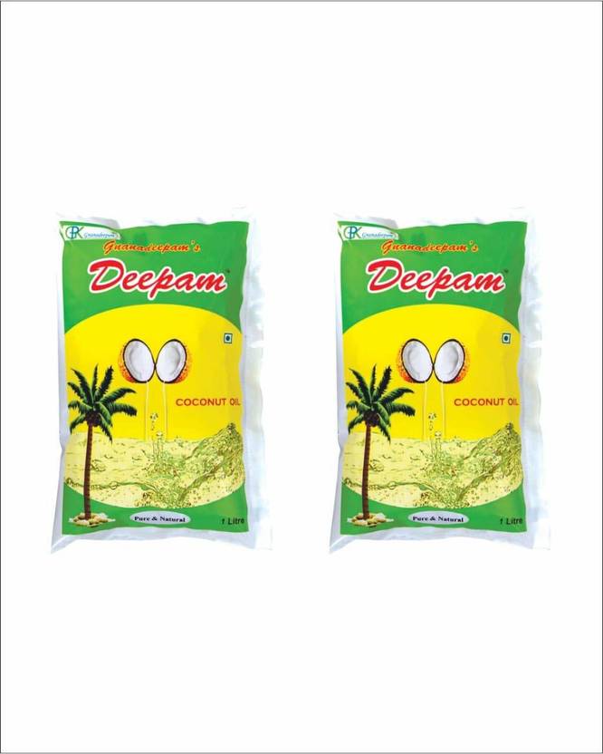 gnanadeepam's deepam 100 % Pure Coconut Cooking Oil Coconut Oil Pouch ...