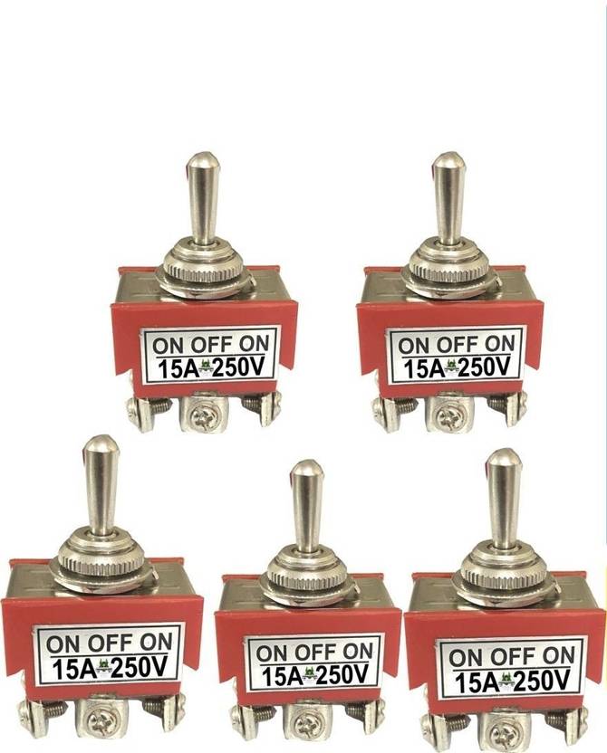 CyberSupreme Heavy Duty Rocker PC Handle 6 Terminal 3 Position Toggle ...