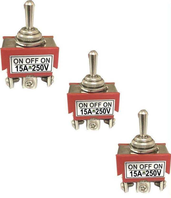 CyberSupreme Heavy Duty Rocker PC Handle 6 Terminal 3 Position Toggle ...