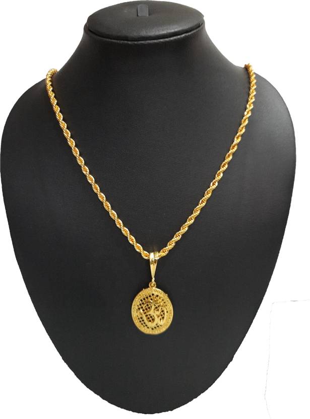 OM GOLDEN Round JALI& ( Rasha chain ) Gold-plated Alloy Price in India ...