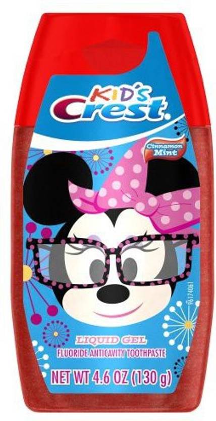 Crest Minnie Mouse Cinnamon Mint Flavor Liquid Gel Kids Toothpaste ...
