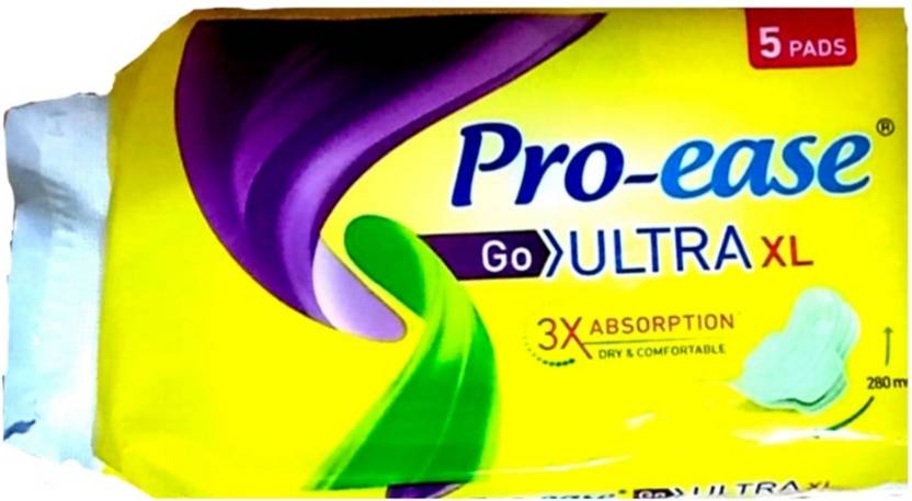 Pro-ease GO ULTRA XL 5 PADS YELLOW PACK OF 1 Sanitary Pad | Buy Women ...