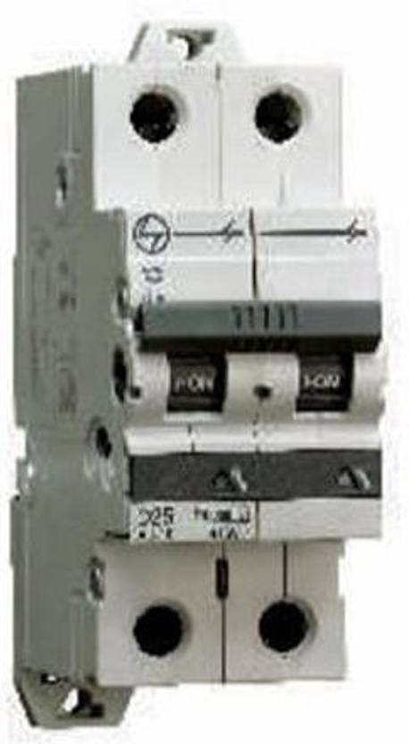 L&T RCBO Double Pole 10 Amp/10mA 240V with Overcurrent Protection ...