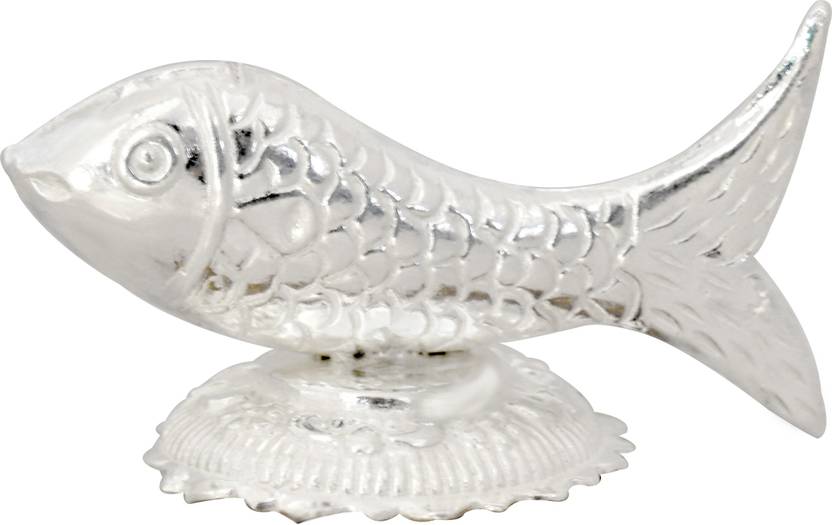 KMJ Pure Silver Fish/ Machli for Astrological and Lal Kitab Remedy (wt ...