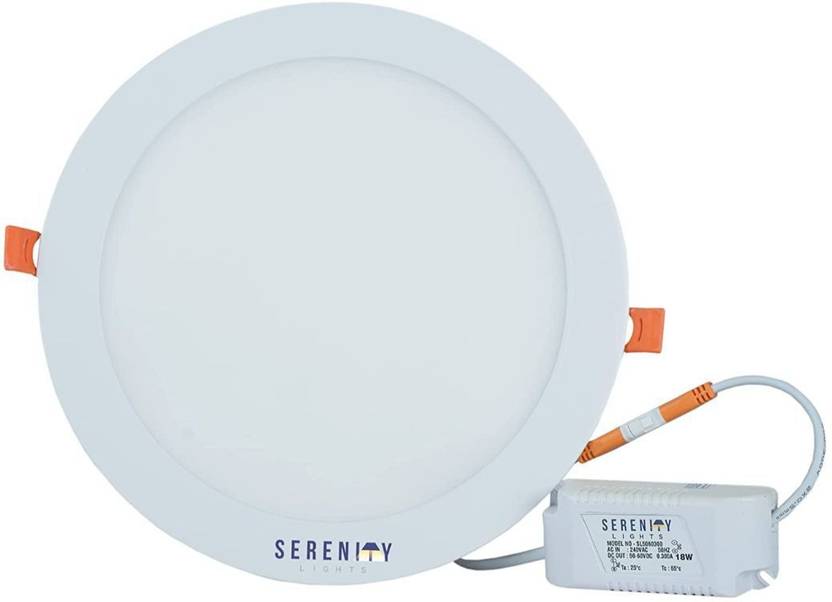 SERENITY LIGHTS LED Lite Slim Panel Light 18watt Round ( Warm White ...