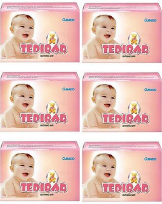 Tedibar Baby Bathing Bar Soap Pack of 6 pc (75 g) - Price in India, Buy ...