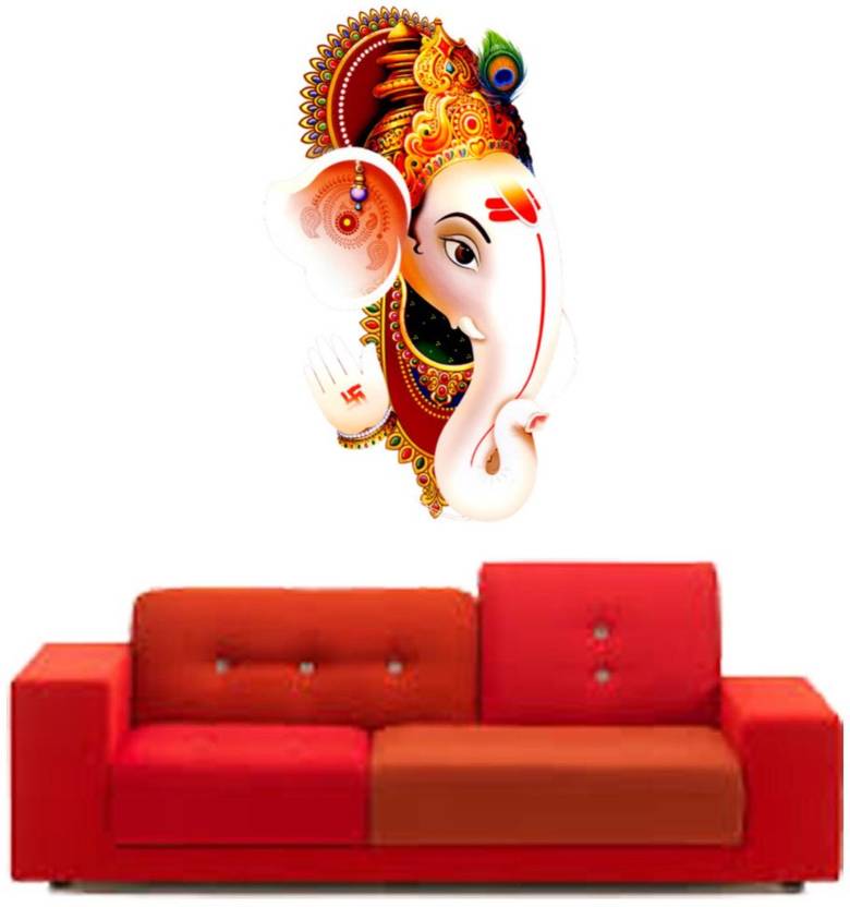 SRD 35” Ganesh ji wall Sticker for Living Room HD Extra Large Self ...