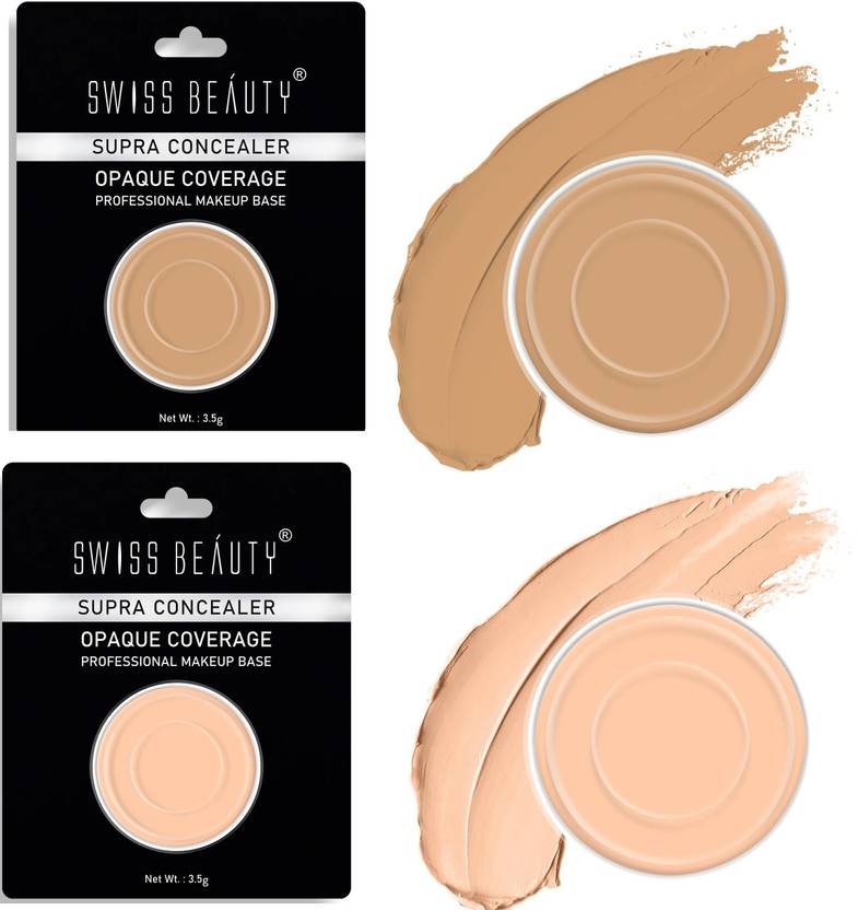 SWISS BEAUTY Supra Opaque Makeup Base Coverage Concealer Shade- 01&72 ...
