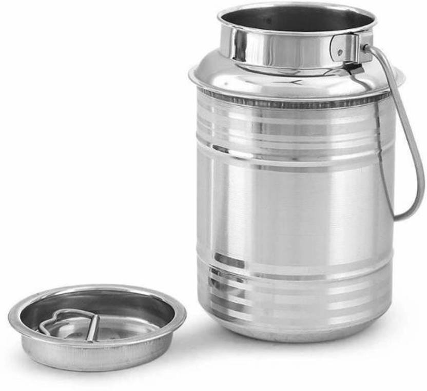 SakhujaTraders STAILESS STEEL MILK CONTAINER/BARNI/MILKPOT 1 lt to 4.5 ...