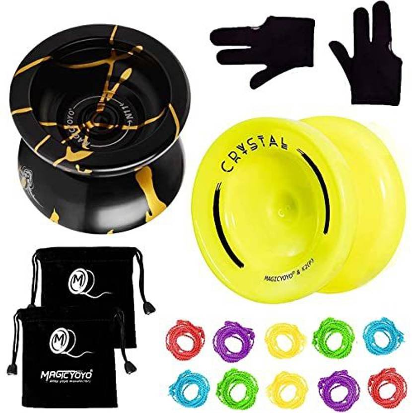MAGICYOYO N11 Black Golden Unresponsive Yoyo Alloy Aluminum YoYo K2 ...