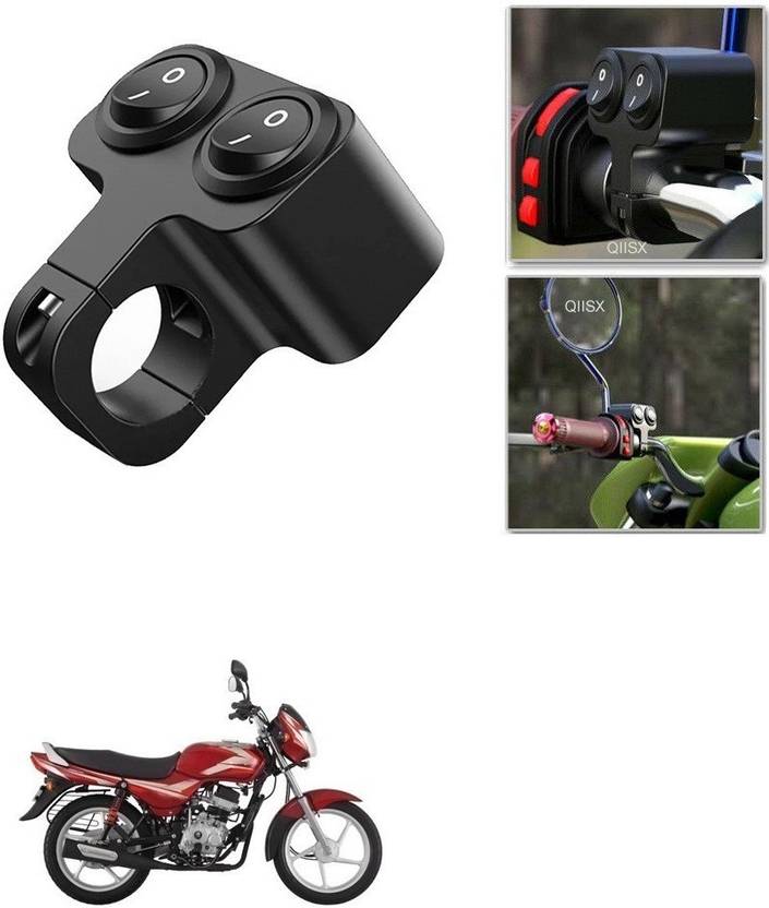 Qiisx CNC On/Off Motorcycle Handlebar Fitting Dual Switch For Bajaj CT ...