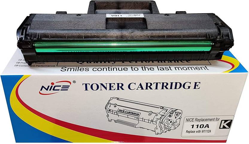 NICE 110A Black Toner Cartridge for W1112A / 110A Laser Toner Cartridge with Chip Black Ink ...