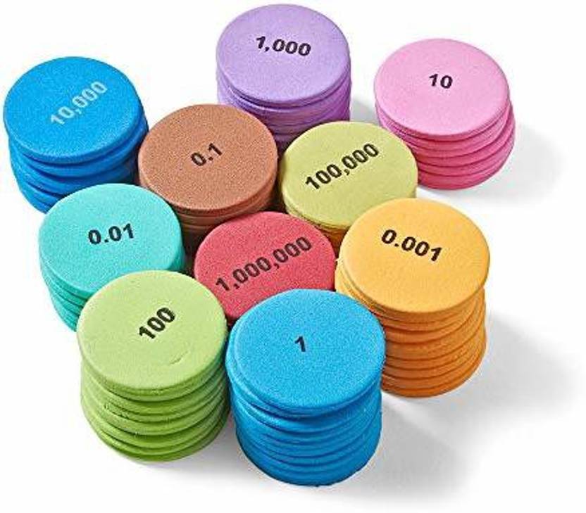 hand2mind Soft Foam Place Value Discs, 10 Values, Math Counters for ...