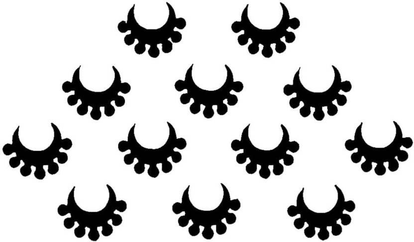 Comet Busters Traditional Half Moon Black Bindi (6mm) (BIN1756 ...