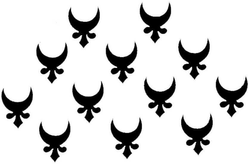 Comet Busters Traditional Half Moon Black Bindi (6mm) (BIN1758 ...