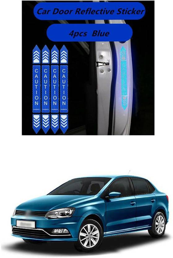 PECUNIA Car Door Open Caution Sticker Reflective Tape Safety Warning ...